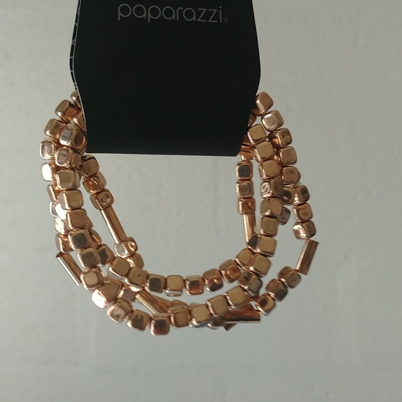 paparazzi | Jewelry | Paparazzi Metro Materials Gold Bracelet | Poshmark